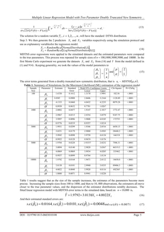 Multiple Linear Regression Model with Two Parameter Doubly Truncated New Symmetric Distributed ...