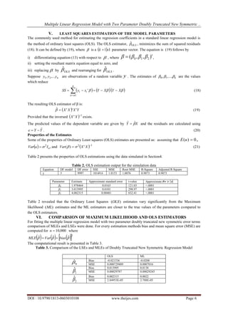 Multiple Linear Regression Model with Two Parameter Doubly Truncated New Symmetric Distributed ...