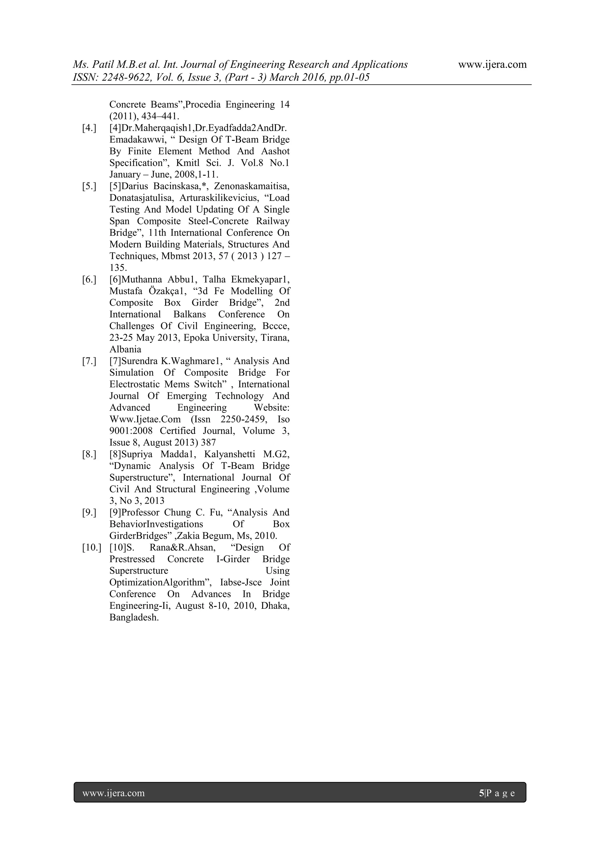 Comparative Study of Girders for Bridge by Using Software | PDF
