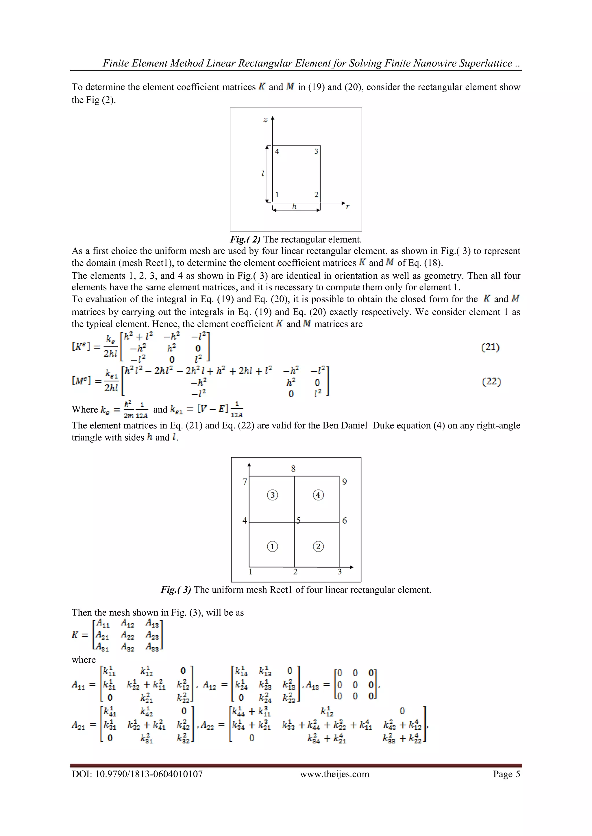 Finite Element Method Linear Rectangular Element For Solving Finite Nanowire Superlattice 8705