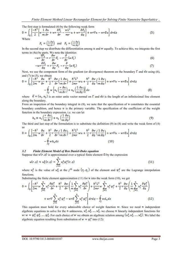 Finite Element Method Linear Rectangular Element For Solving Finite Nanowire Superlattice