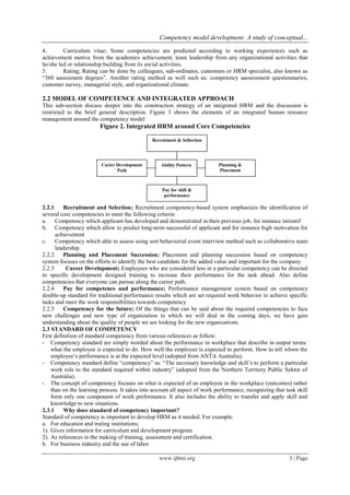 Competency model development: A study of conceptual framework | PDF