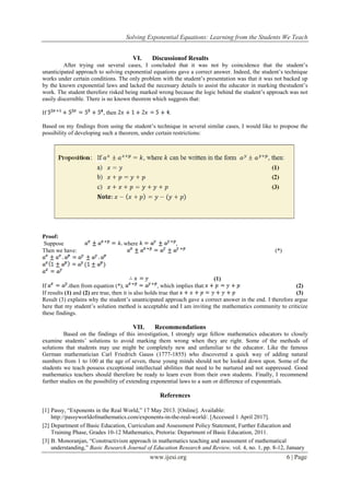Solving Exponential Equations: Learning from the Students We Teach | PDF