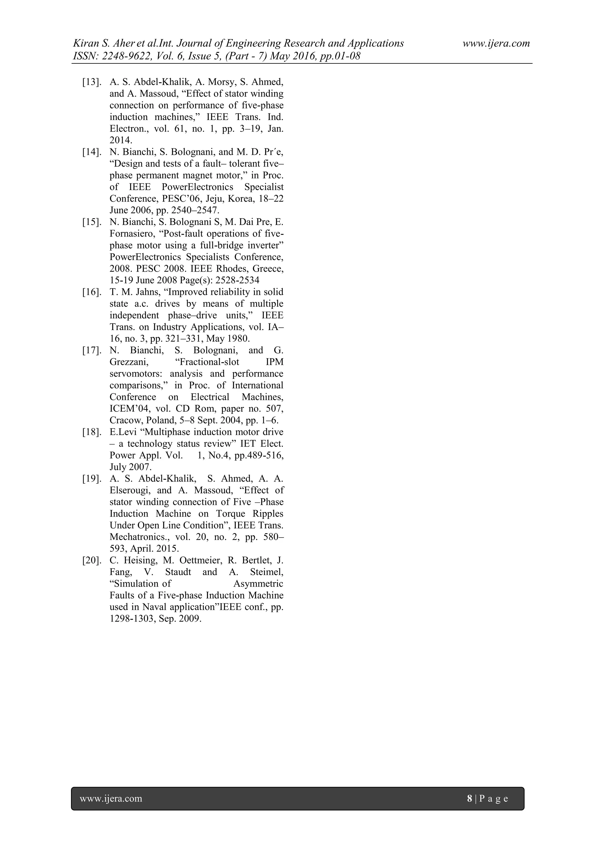 Modeling and Simulation of Five Phase Induction Motor using MATLAB/Simulink | PDF | Radio ...