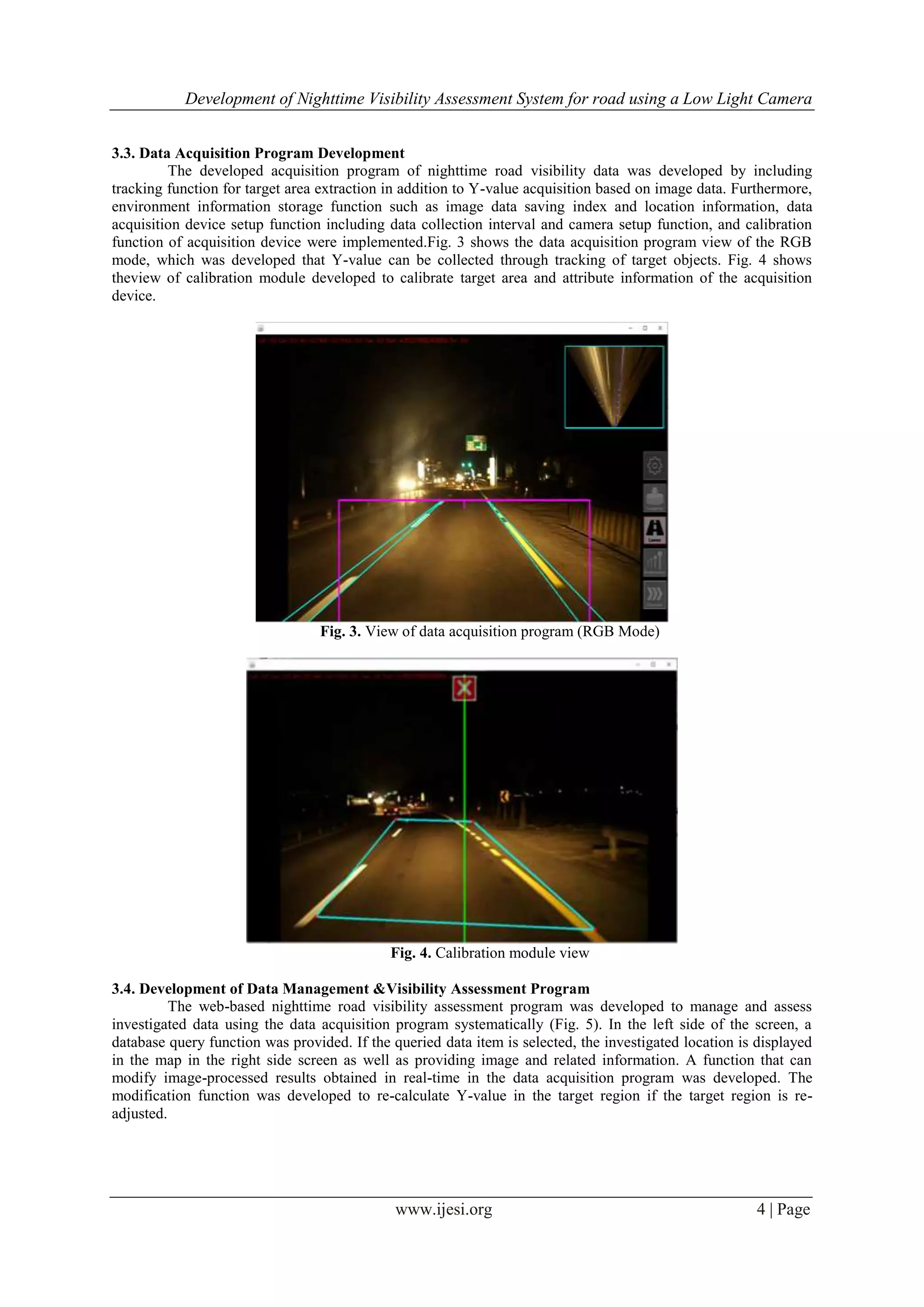 Development of Nighttime Visibility Assessment System for road using a ...