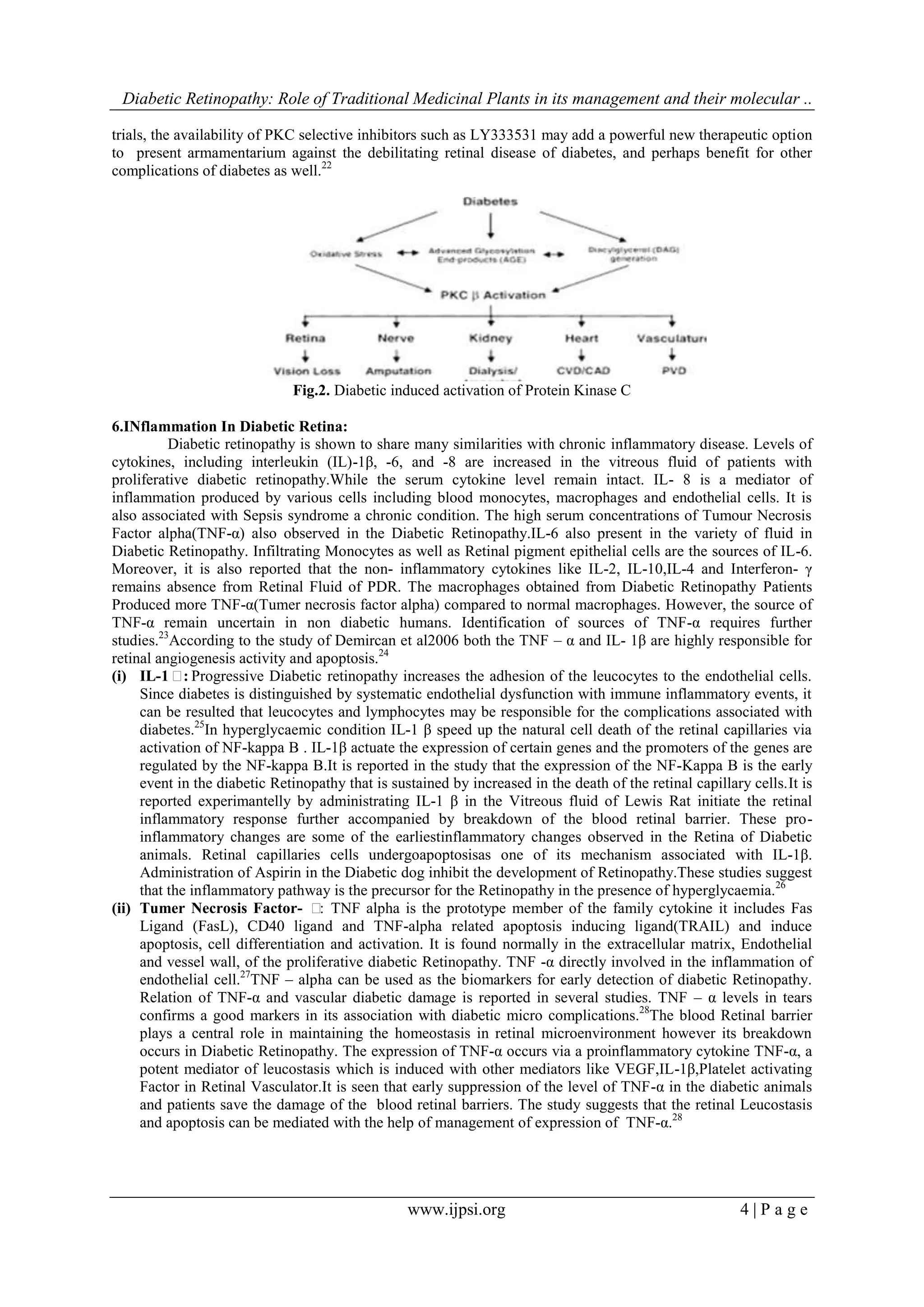 Diabetic Retinopathy: Role of Traditional Medicinal Plants in its ...
