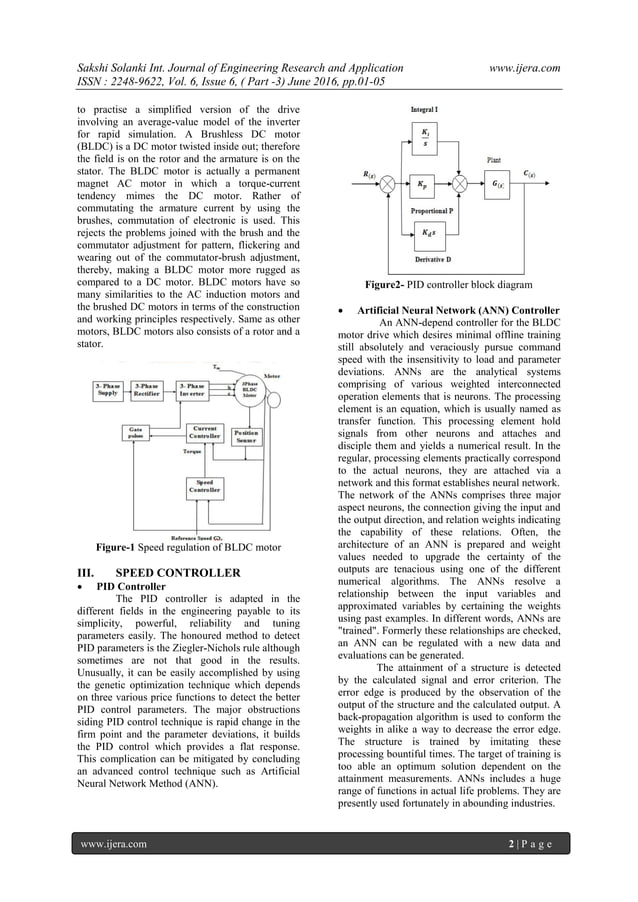 Brushless DC Motor Drive during Speed Regulation with Artificial Neural Network Controller | PDF ...