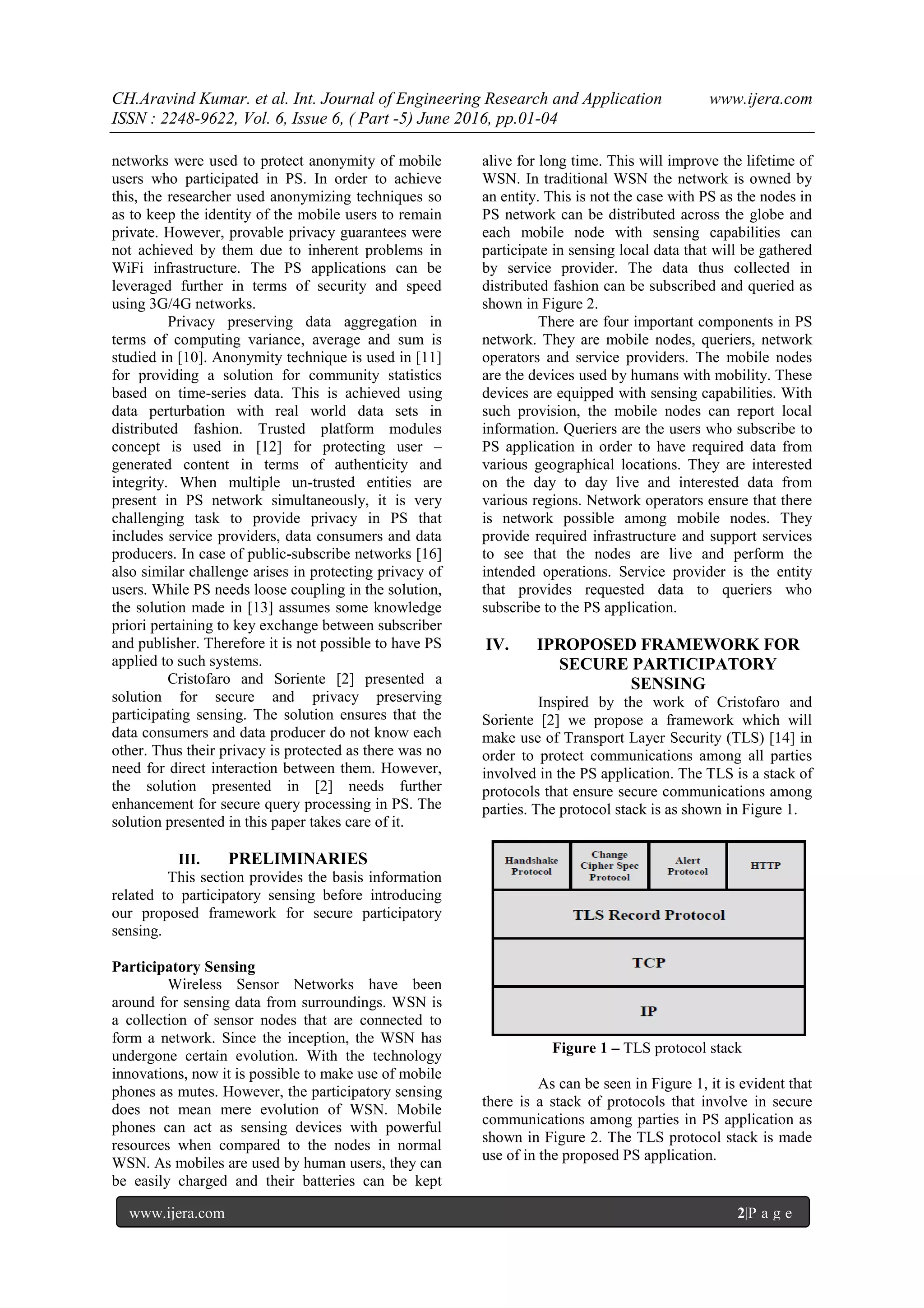 Secure Distributed Collection Of Data Using Participator Sensing 7590