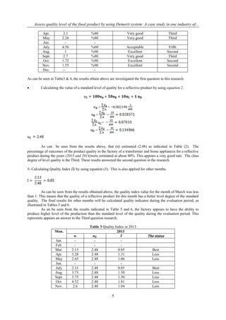 Assess quality level of the final product by using Demerit system: A ...