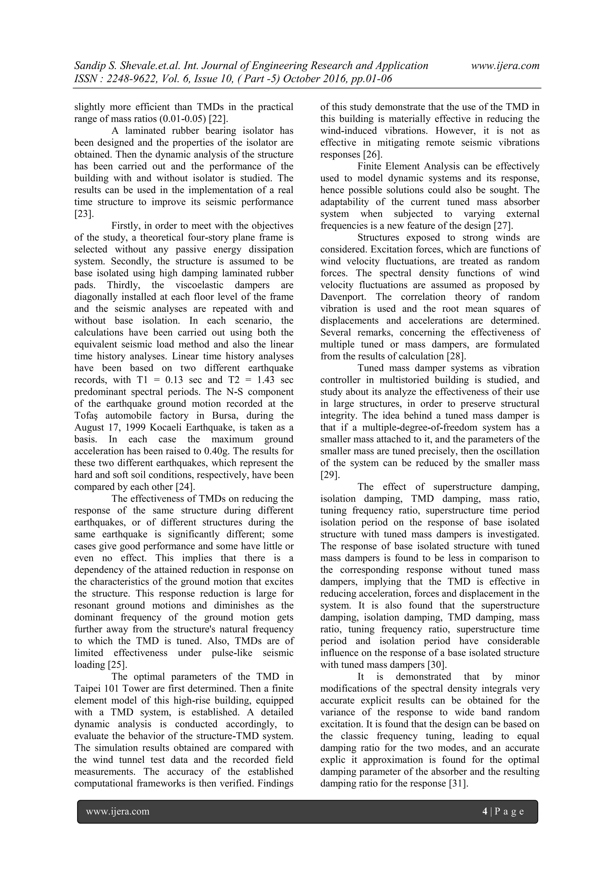 Seismic Behaviour of Multi-Storied Building by Using Tuned Mass Damper and Base Isolation: A ...