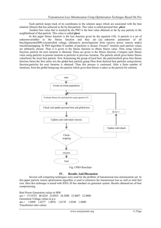 Transmission Loss Minimization Using Optimization Technique Based On Pso | PDF