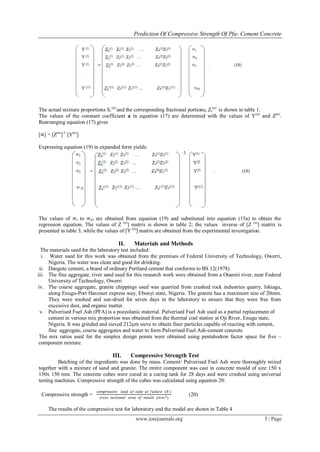 Prediction of Compressive Strength of PFA- Cement Concrete | PDF | Web ...