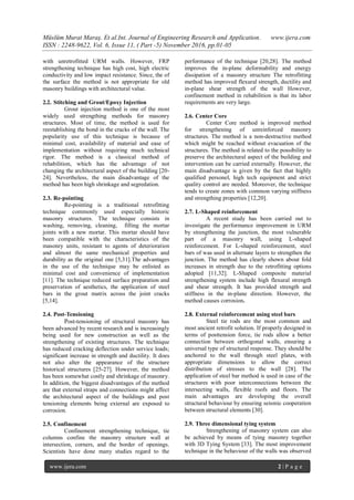 Comparison on Repair and Strengthening Techniques for Unreinforced ...