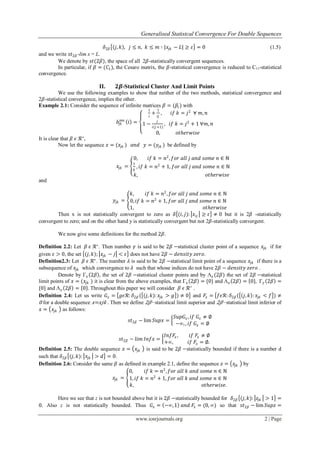 Generalised Statistical Convergence For Double Sequences | PDF