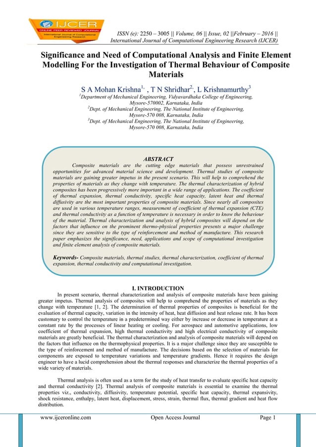 Significance and Need of Computational Analysis and Finite Element Modelling For the ...