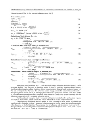 The CFD Analysis of Turbulence Characteristics in Combustion Chamber ...