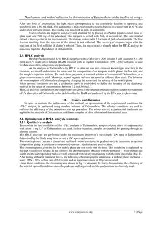 Development and method validation for determination of Deltamethrin residue in olive oil using a ...