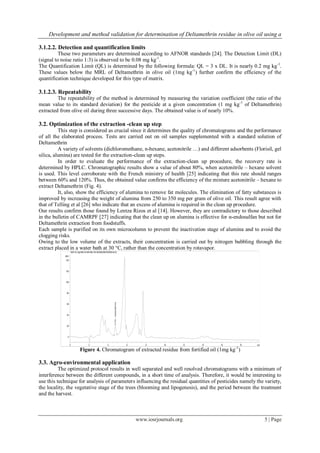 Development and method validation for determination of Deltamethrin residue in olive oil using a ...