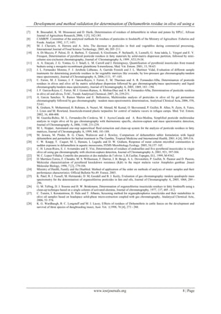 Development and method validation for determination of Deltamethrin residue in olive oil using a ...