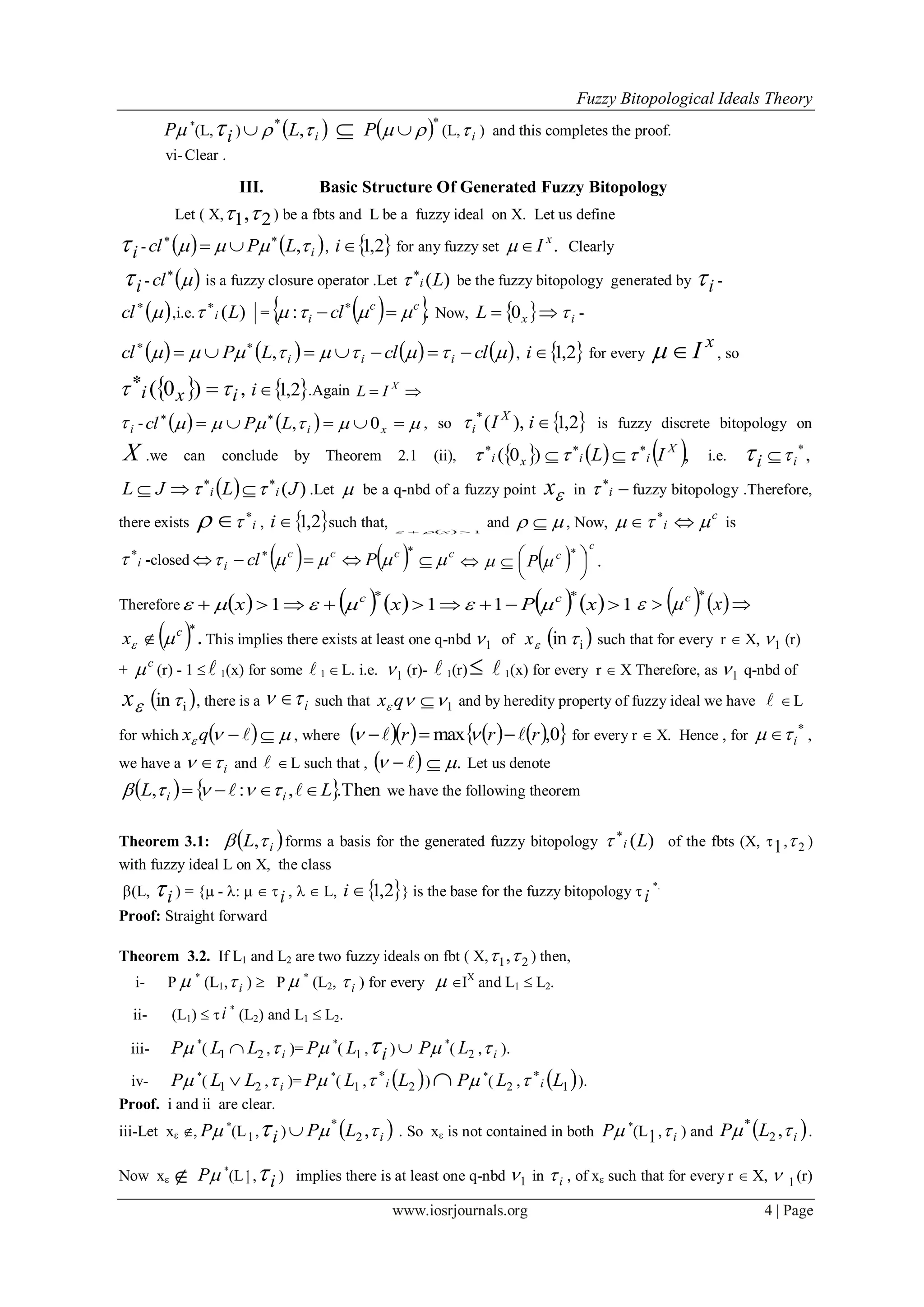 Fuzzy Bitopological Ideals Spaces | PDF