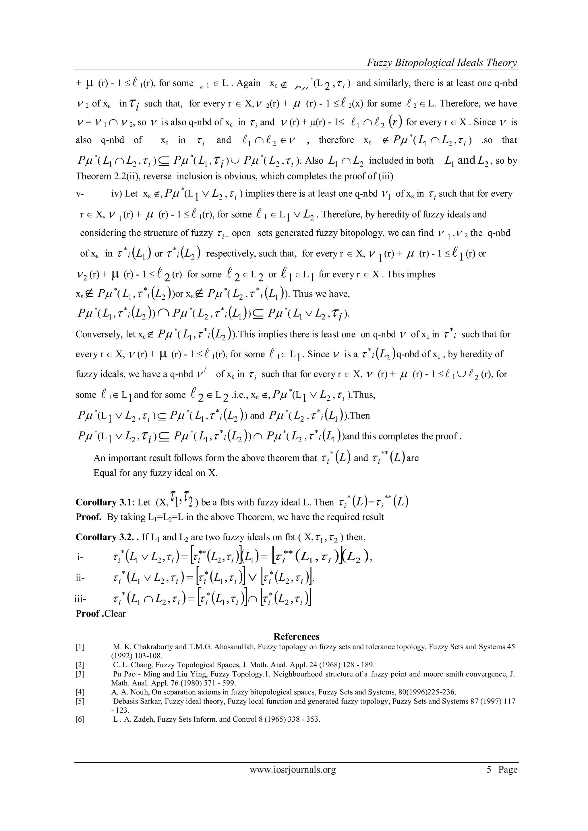 Fuzzy Bitopological Ideals Spaces | PDF