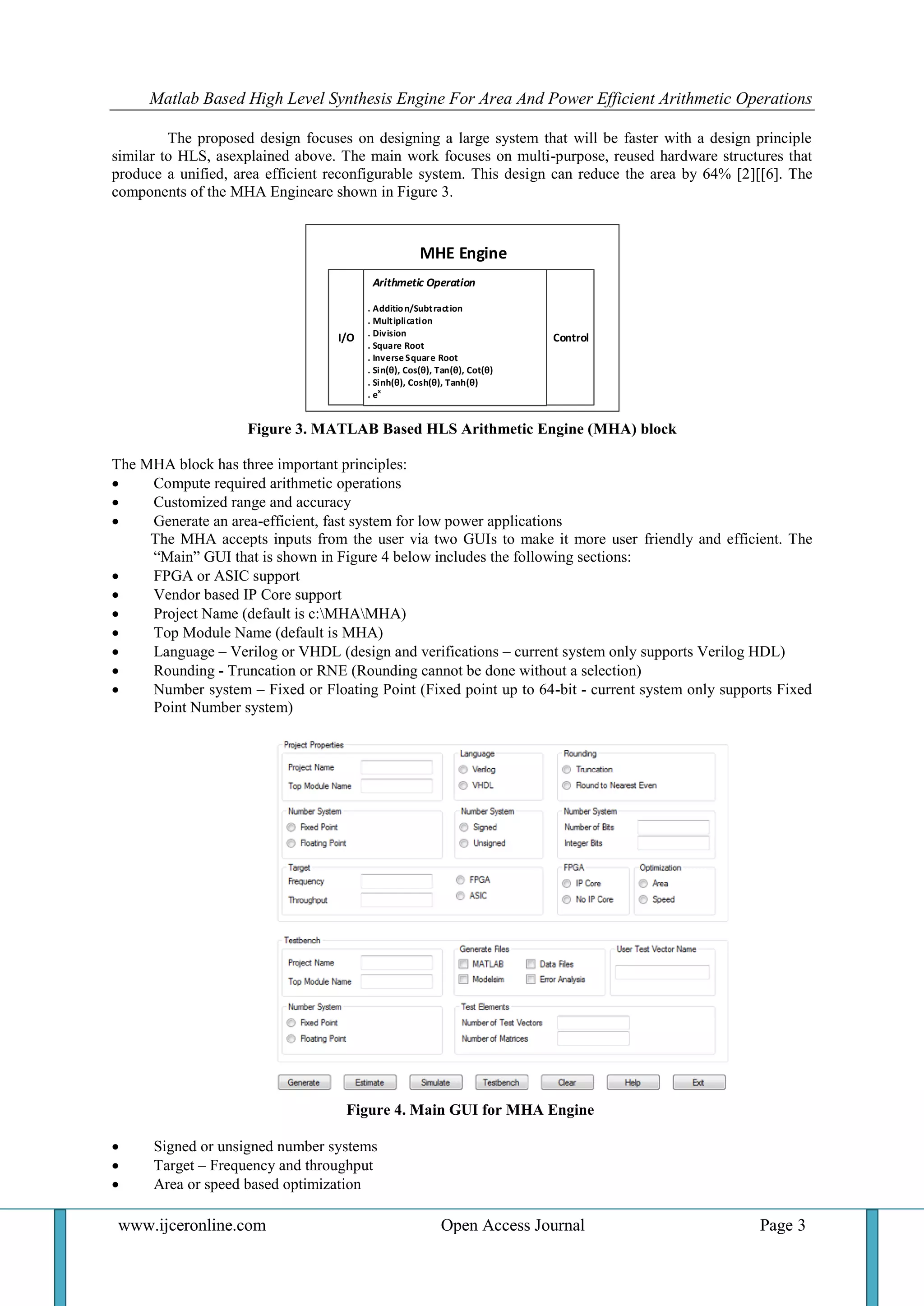 Matlab Based High Level Synthesis Engine for Area And Power Efficient Arithmetic Operations | PDF