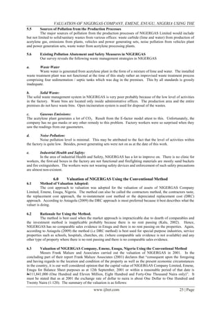 VALUATION OF NIGERGAS COMPANY, EMENE, ENUGU, NIGERIA USING THE ...