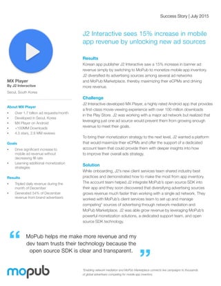 MoPub J2 Interactive Case Study | PDF