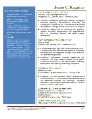 Resume-Regnier Updated 4-13-16 | PDF