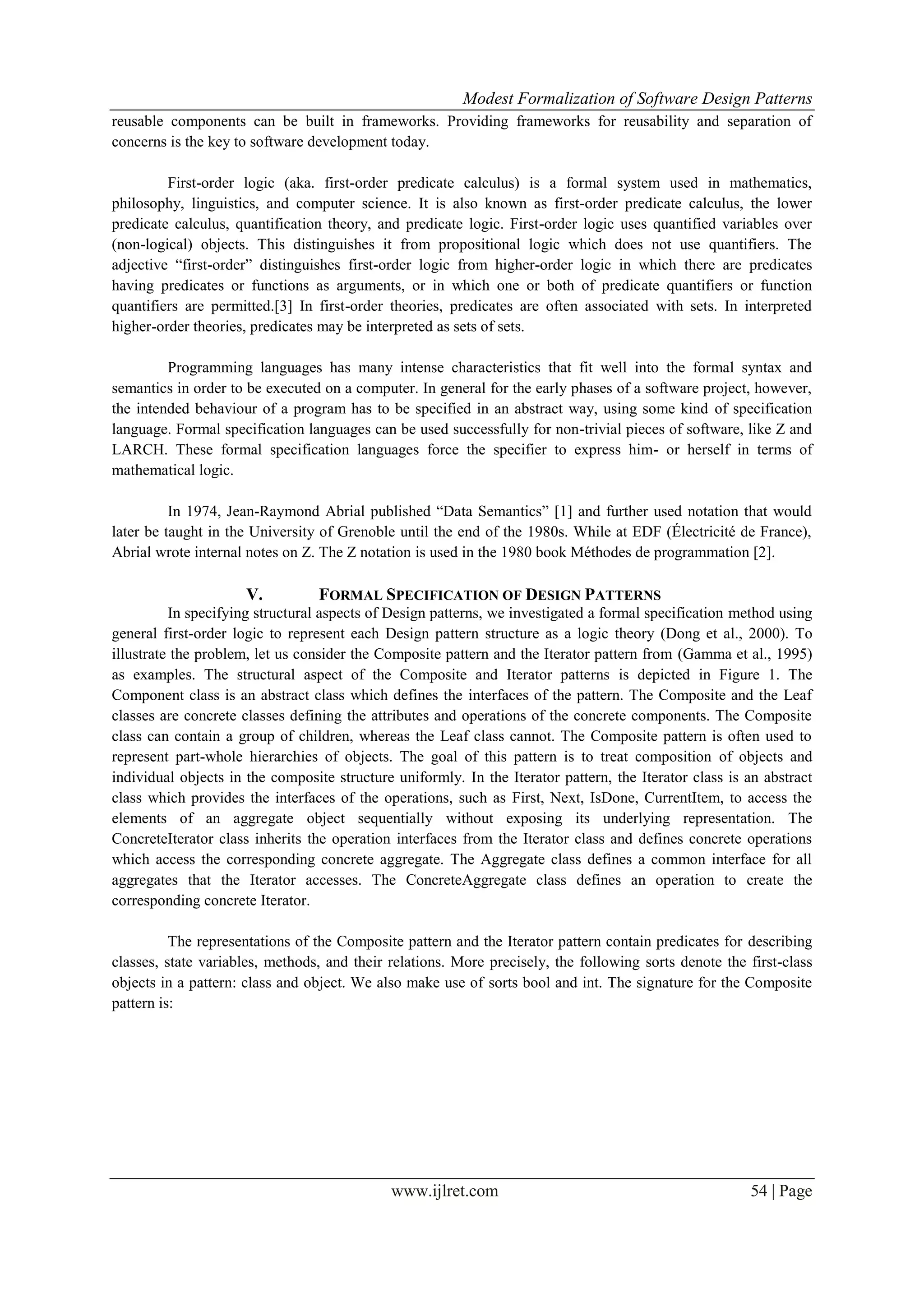 Modest Formalization Of Software Design Patterns Pdf Programming Languages Computing