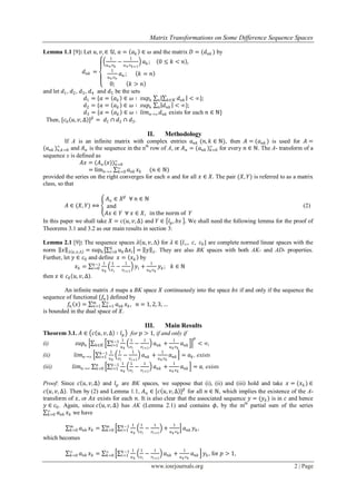 Matrix Transformations on Some Difference Sequence Spaces | PDF