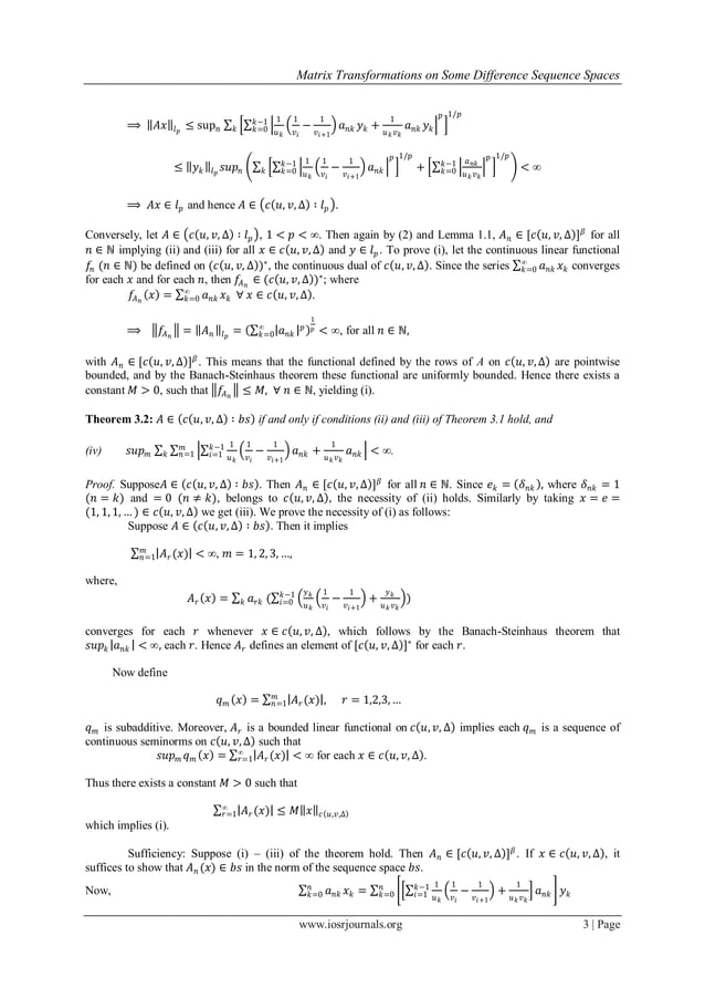 Matrix Transformations on Some Difference Sequence Spaces | PDF
