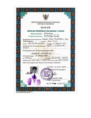 cv Sofyan malang | PDF