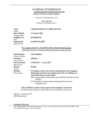 cv Sofyan malang | PDF