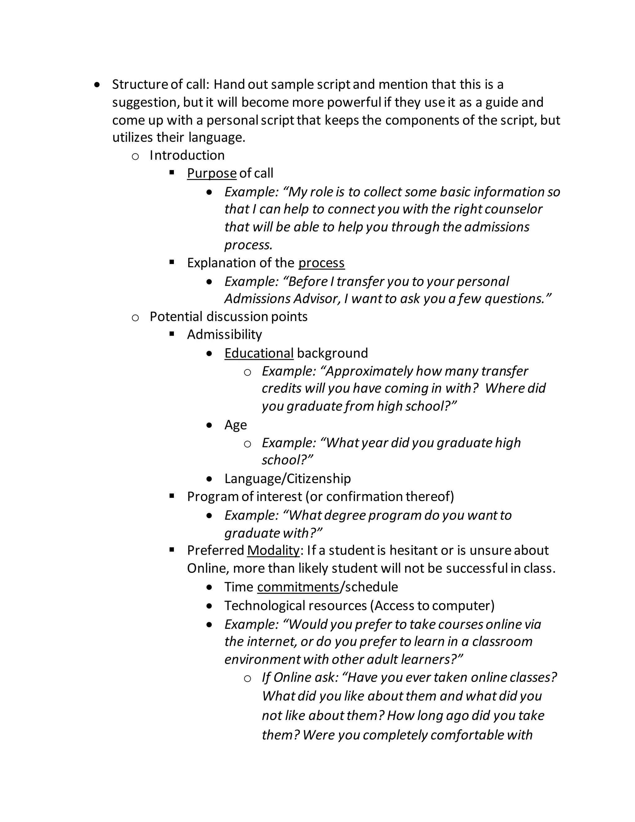 Sample Training Outline | DOCX