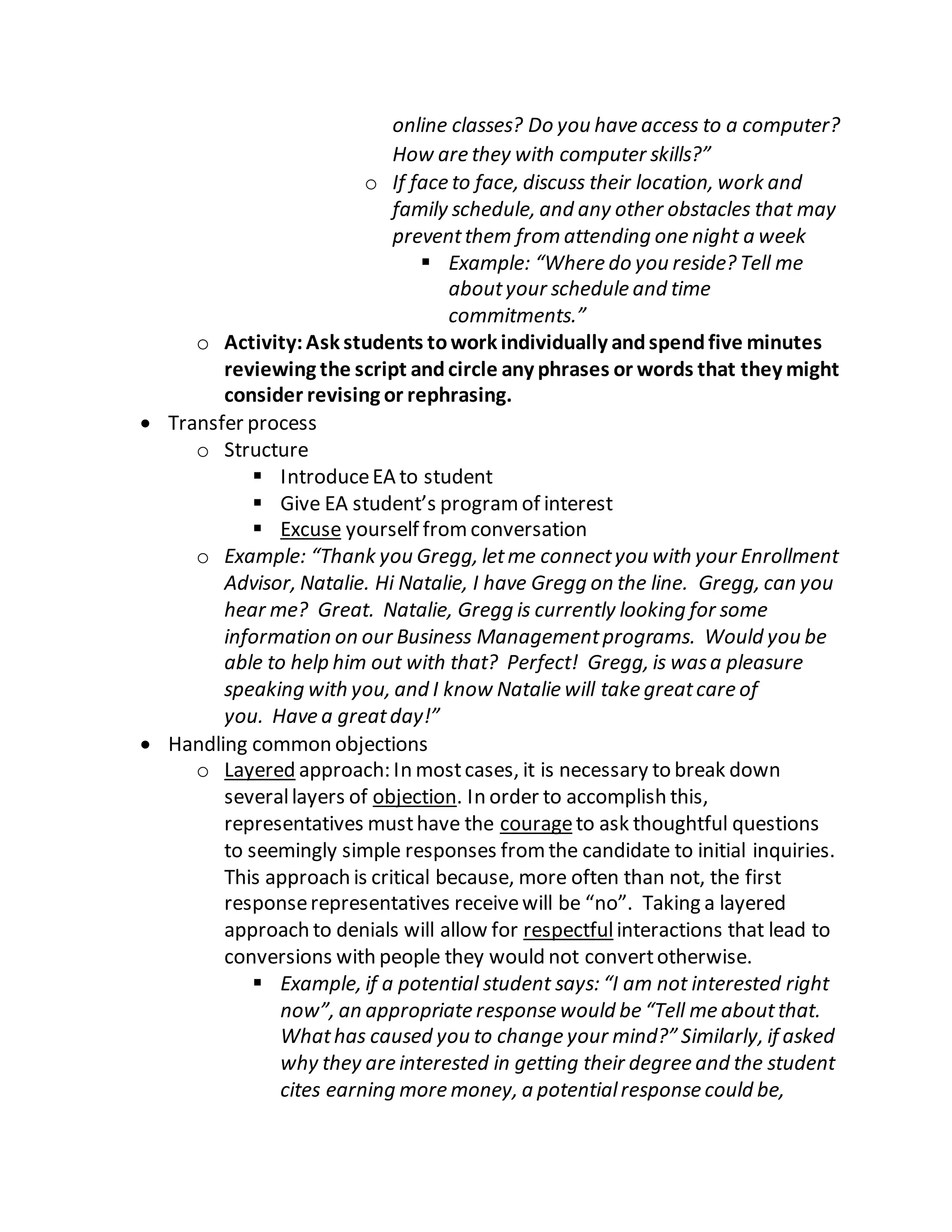 Sample Training Outline | DOCX