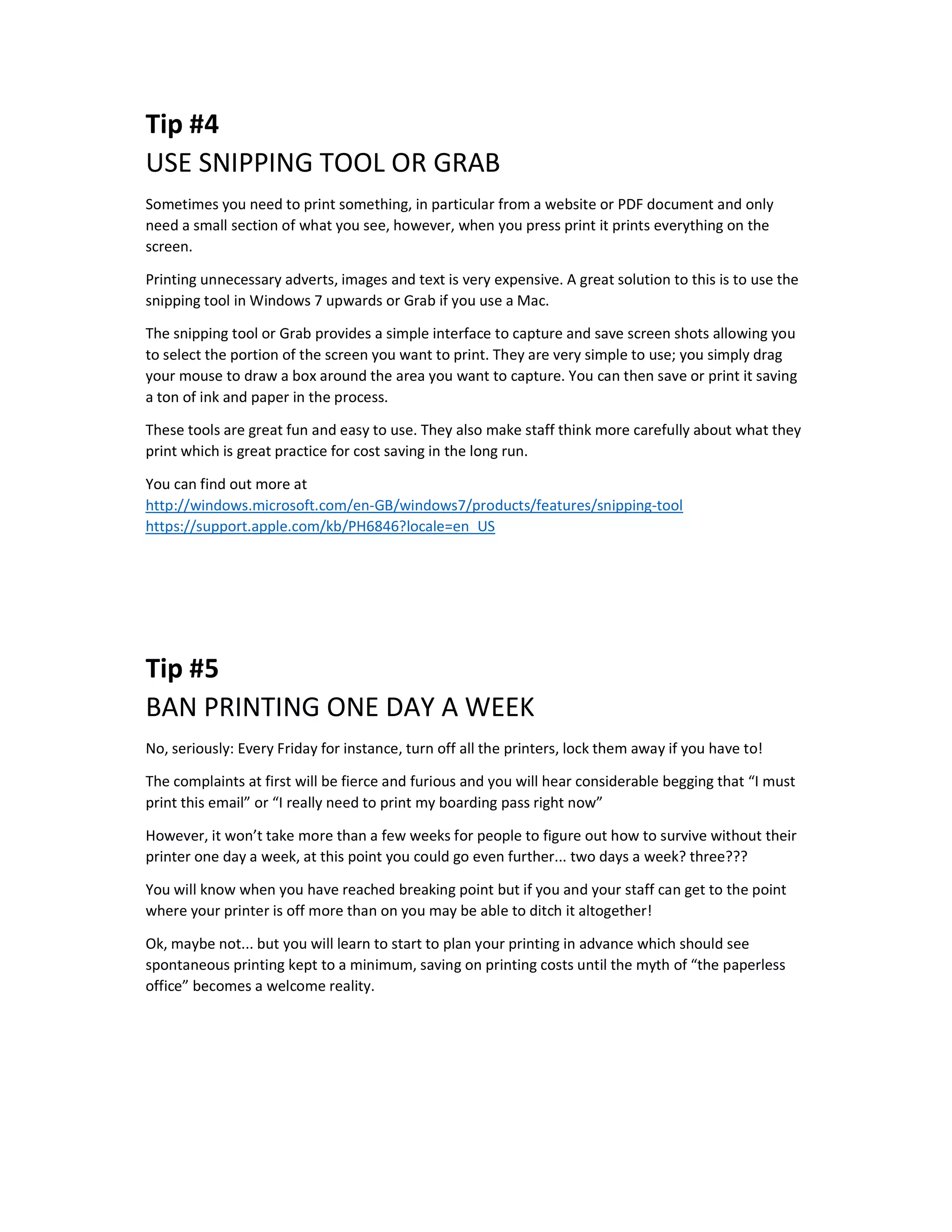 5 Simple Ways to Reduce Printing Costs | PDF