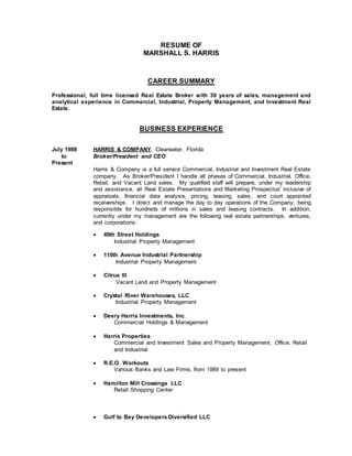 Harris & Co. Revised Company Profile march 2016 - Includes Bryan Lauer ...