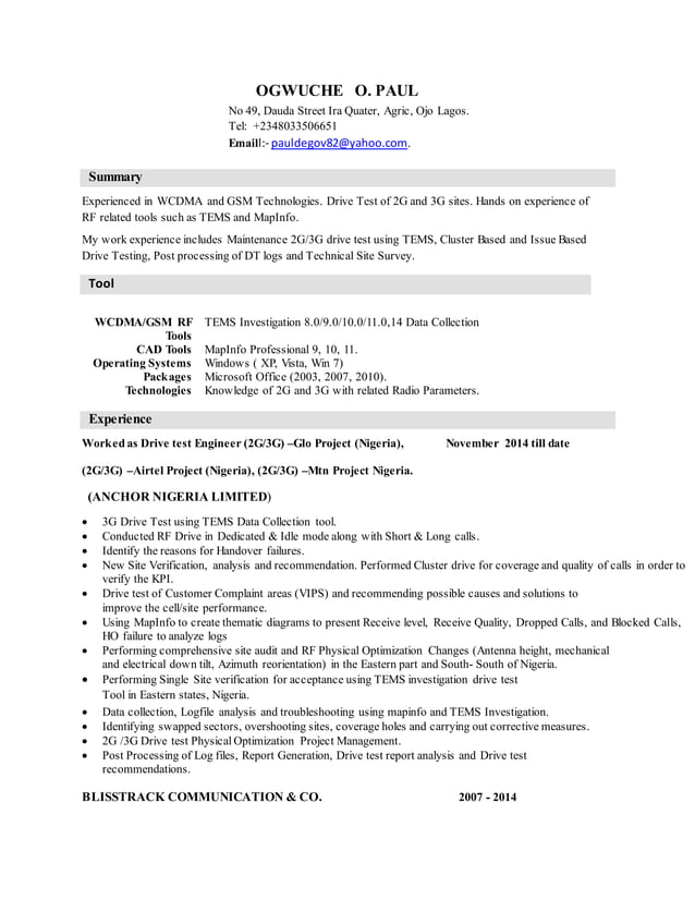 Paul's CV | DOCX | Business | Business and Finance