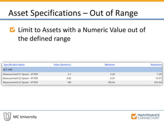 A06 - Overview of Asset Specifications (MCU) | PPT
