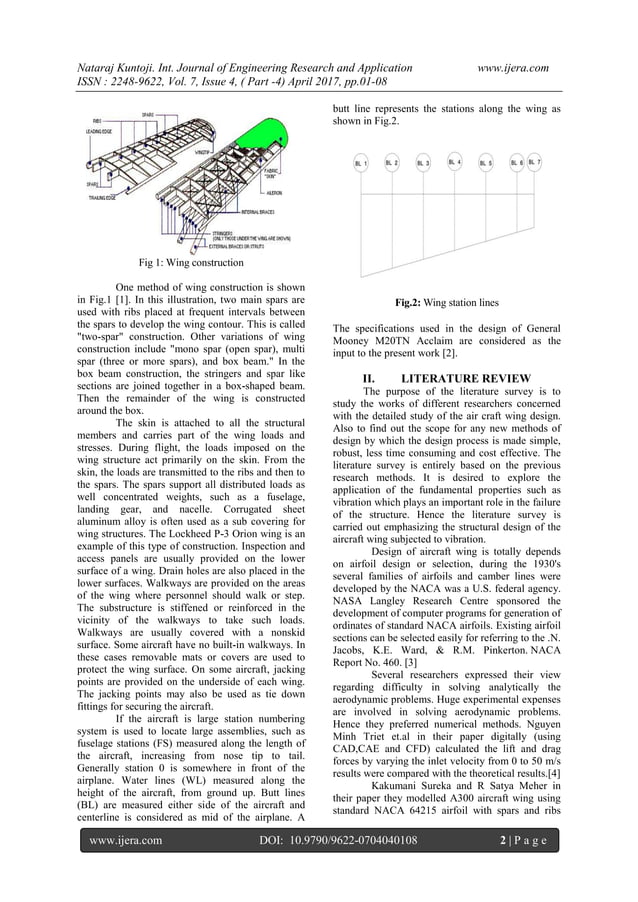 Study of Aircraft Wing with Emphasis on Vibration Characteristics | PDF