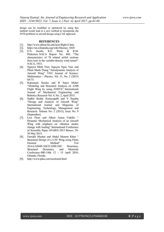 Study of Aircraft Wing with Emphasis on Vibration Characteristics | PDF