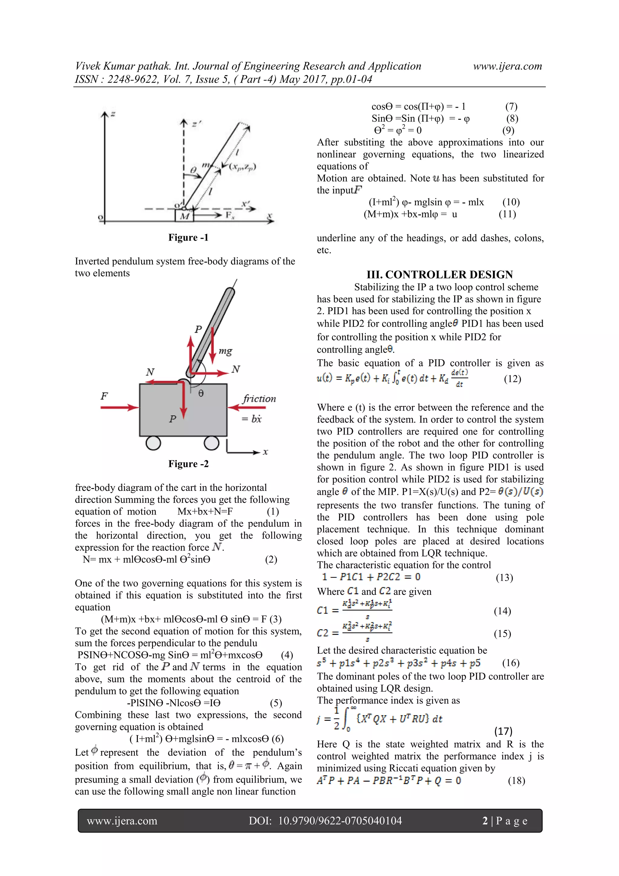 Analysis And Control Of Inverted Pendulum System Using Pid Controller Pdf