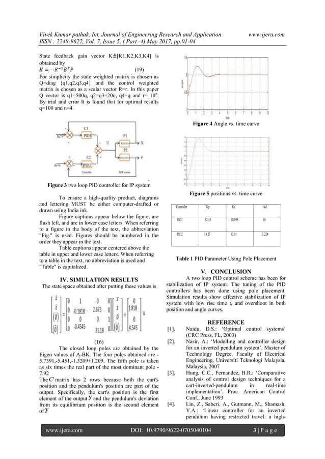 Analysis And Control Of Inverted Pendulum System Using Pid Controller Pdf