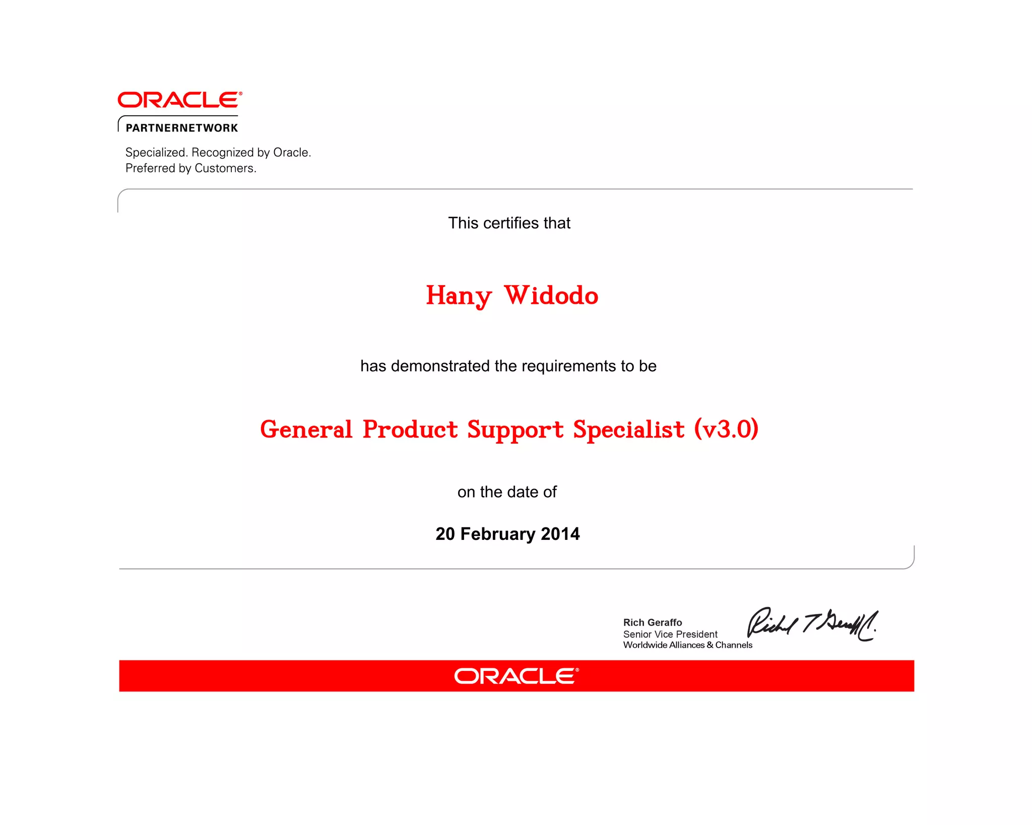 General Product Support Specialist (v3.0) | PDF