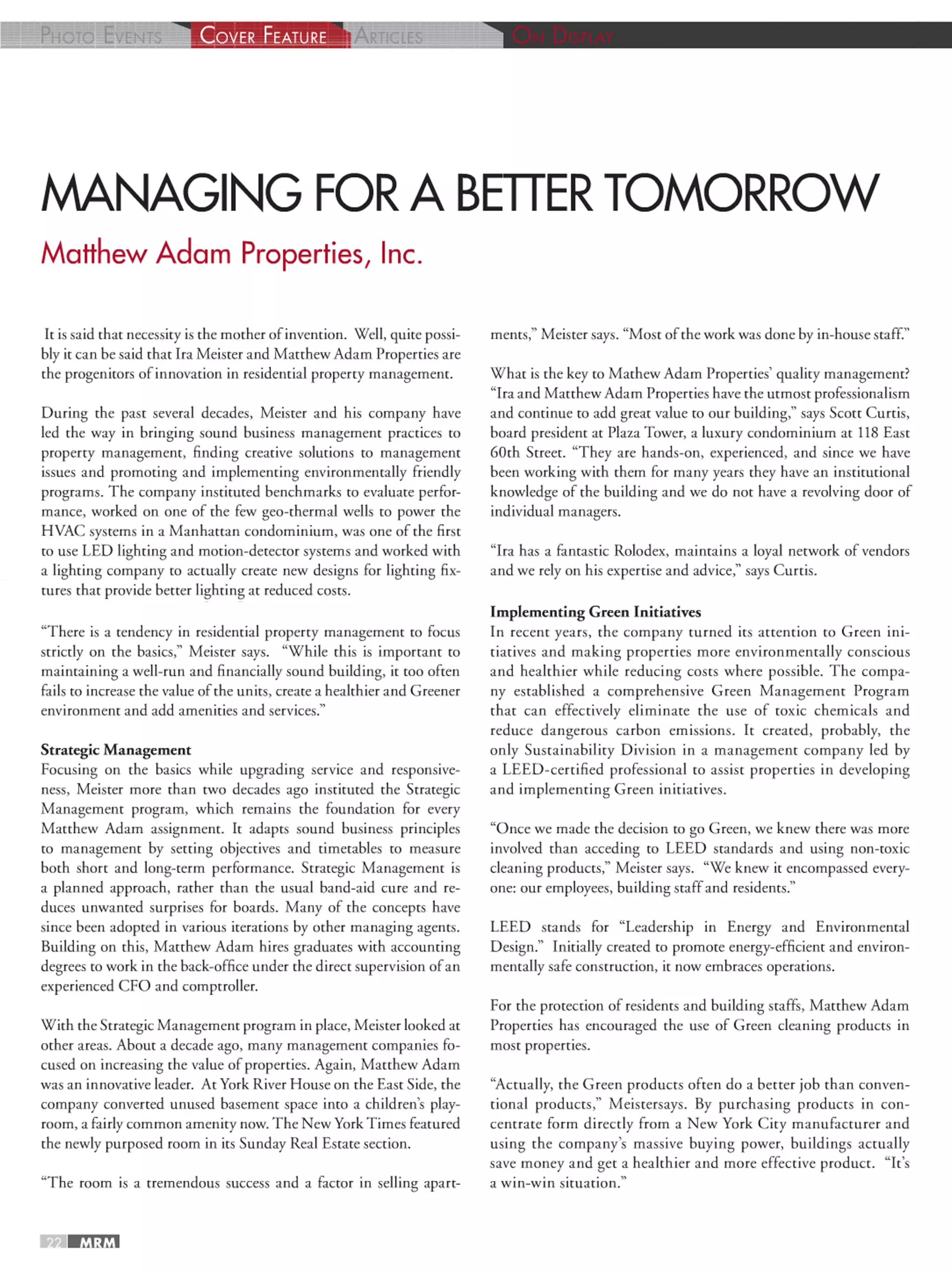 Rick Nurse Mann Cover Feature Article | PDF