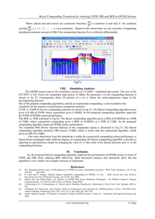 Bessel Companding Transform for reducing PAPR, OBI and BER in OFDM Systems | PDF