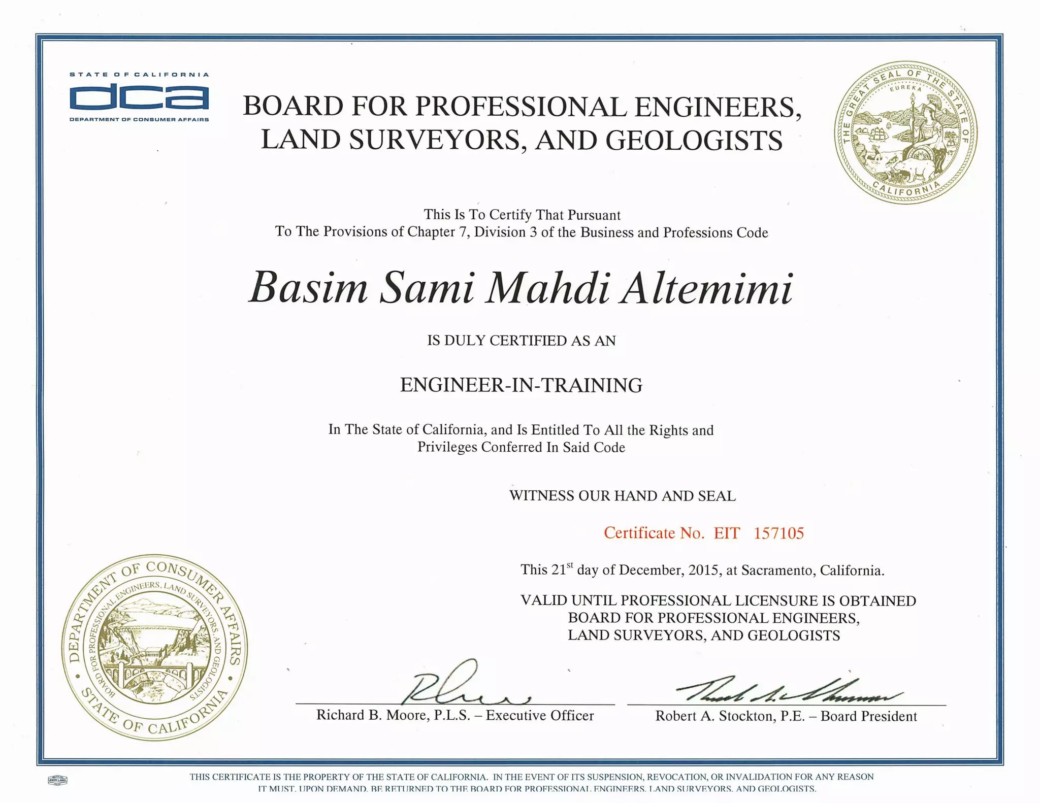 EIT Certificate | PDF