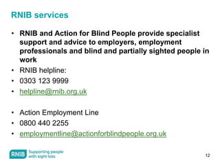 RIWC_PARA_A080 Blind People and Employment | PPTX | Eye and Vision Conditions | Diseases and ...