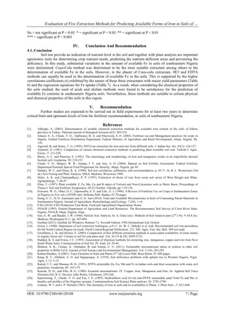 Evaluation of Five Extraction Methods for Predicting Available Forms of ...